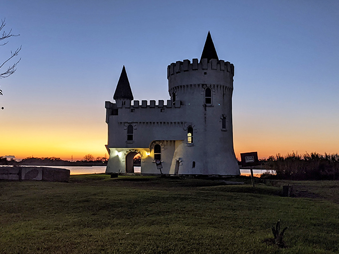 As the sun sets, the magic begins. This twilight scene looks like it's straight out of a storybook &ndash; complete with a happily ever after.