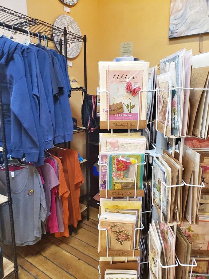 Forget souvenir t-shirts &ndash; this gift corner lets you take home a slice of Goldy's charm. Just don't try to eat the postcards!