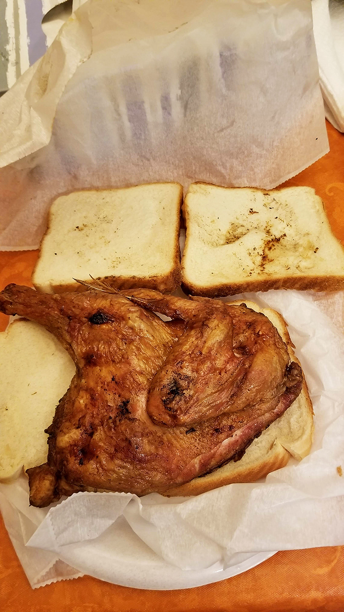 Half a chicken, full-on flavor! This sandwich is proof that good things come in feathered packages.