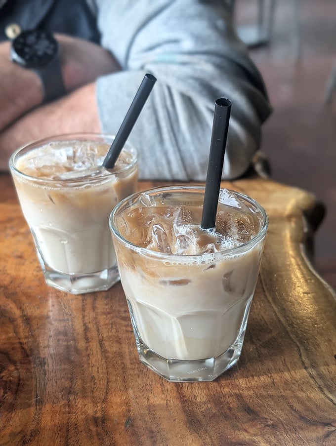 Iced coffees that look like they could fuel a marathon or a movie marathon. Choose your own caffeinated adventure!