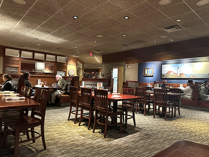 Where everybody knows your name (and your favorite seafood): The inviting interior makes you feel like you're in a "Cheers" spin-off set in a cozy harbor town.