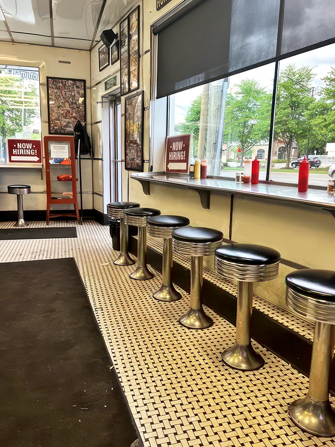 Where burger dreams are born! This retro counter is the stage where slider magic happens, one flip at a time.