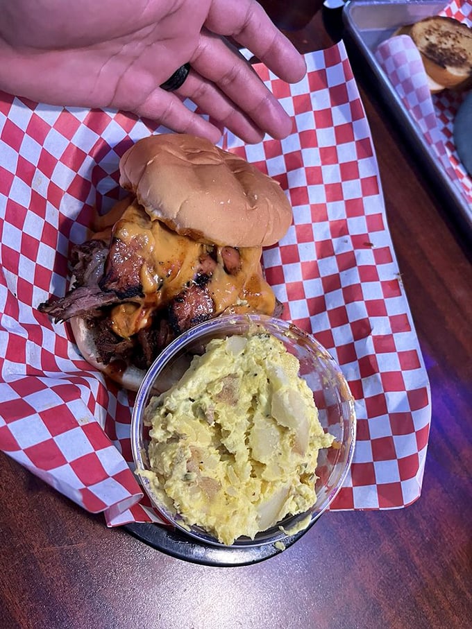 KC, we see you! This sandwich is stacked higher than a totem pole. It's a delicious balancing act of flavors that'll have you saying "Oh, yes!" to KC.