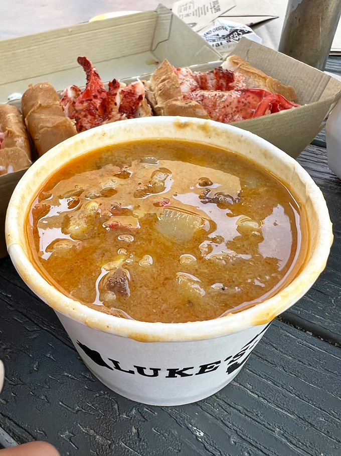 This Lobster Corn Chowder is thicker than the plot of an Ocean's Eleven movie. Dive in and strike gold... or should I say, lobster?