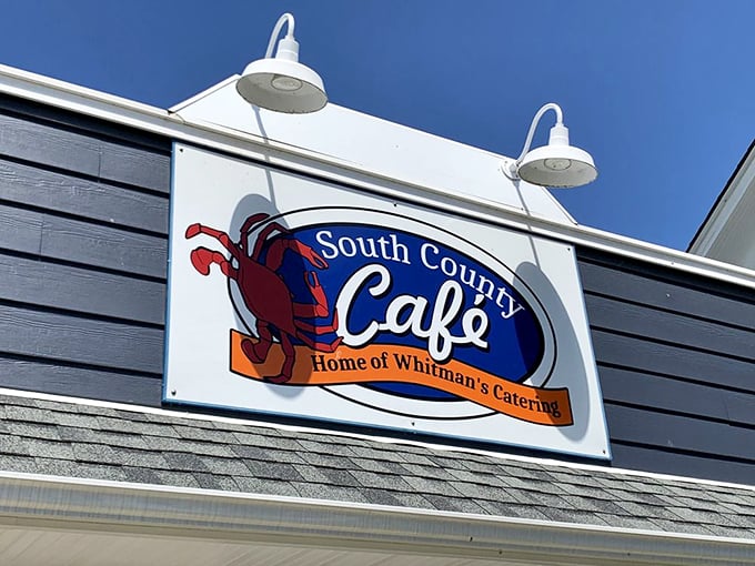 That crab's not running sideways &ndash; he's racing you to the door! South County Cafe's logo is as playful as its menu.