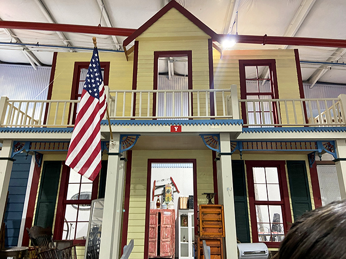 Home sweet miniature home! This dollhouse puts the "model" in model citizen, complete with stars, stripes, and probably tiny apple pies.