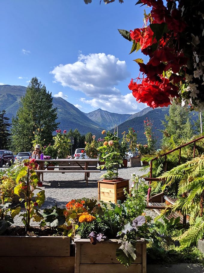 No, it's not a Bob Ross painting &ndash; it's the actual view from The Bake Shop. Talk about a feast for the eyes!