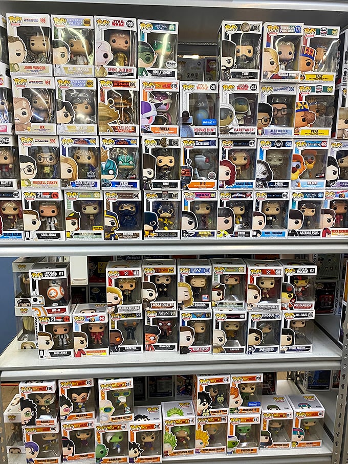 Pop goes the culture! These figurines are like a who's who of pop culture, all lined up and ready for their close-up.