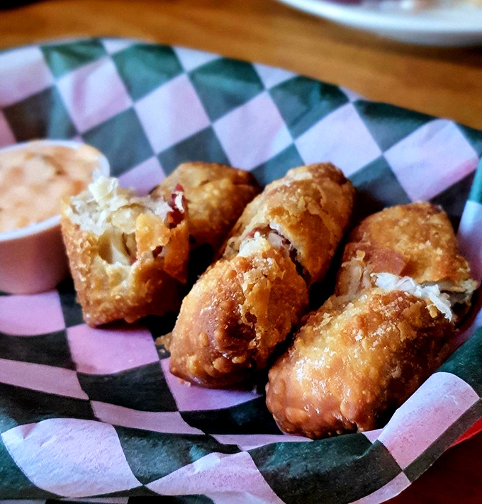 These aren't your average eggrolls&mdash;they're cultural ambassadors in crispy jackets, stuffed with corned beef and served with dipping delight.