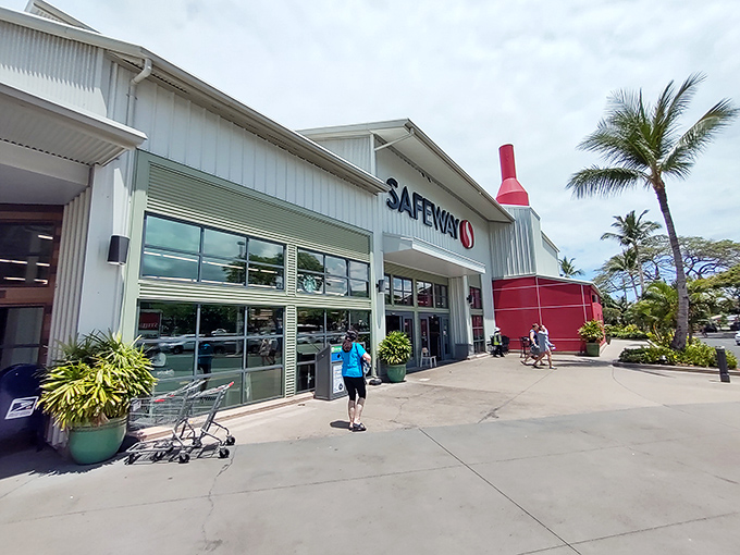 Even paradise needs groceries! This Safeway might be the only place where picking up milk feels like an exotic adventure.