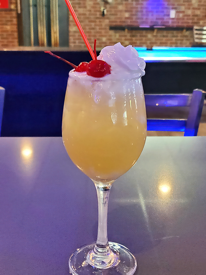 Sarah's Sangria: a drink so pretty, it belongs in an art gallery. But trust me, it tastes even better than it looks.