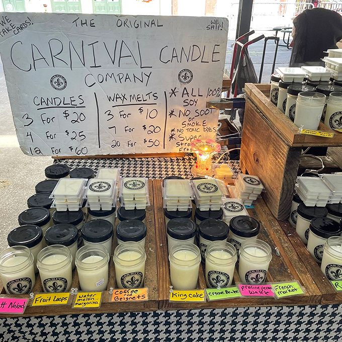 Light up your life with a whiff of the French Quarter! These aromatic candles are like bottled New Orleans magic.