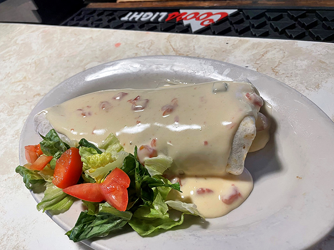 Smothered Beef Burritos: Where 'food coma' meets 'siesta.' It's a Tex-Mex lullaby wrapped in a tortilla blanket.