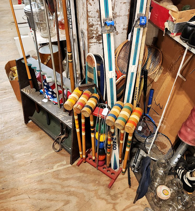 Game, set, match! This vintage sports equipment corner is a grand slam for nostalgia buffs and weekend warriors alike.