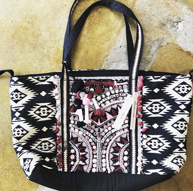 Bohemian chic meets southwestern flair in uniquely patterned bags that didn't come off an assembly line by the thousands.