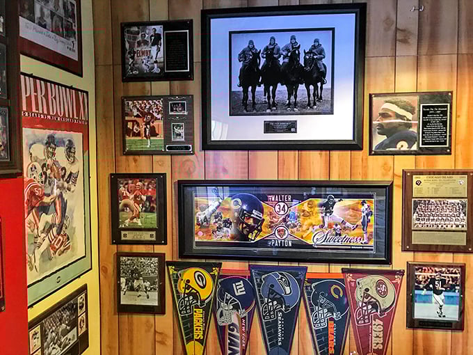 A wall of fame that's not just eye candy &ndash; it's a testament to the power of great food to bring people together. Sports, music, and BBQ: the holy trinity.