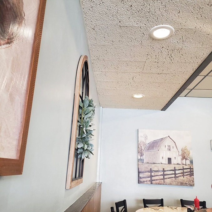 Wall decor that whispers "home" louder than any neon sign. The Shack's rustic touches and farmhouse flair create an atmosphere cozier than your favorite sweater.