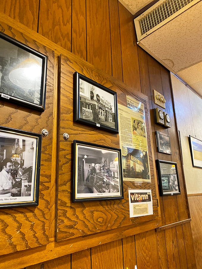 Wall of fame or wall of yum? Cecil's history in snapshots &ndash; each frame a chapter in the delicious story of St. Paul.