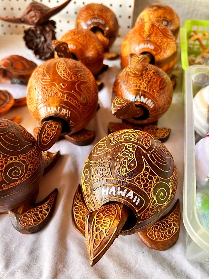 Shell-shocked by cuteness! These wooden turtles are swimming their way into hearts faster than you can say "honu."