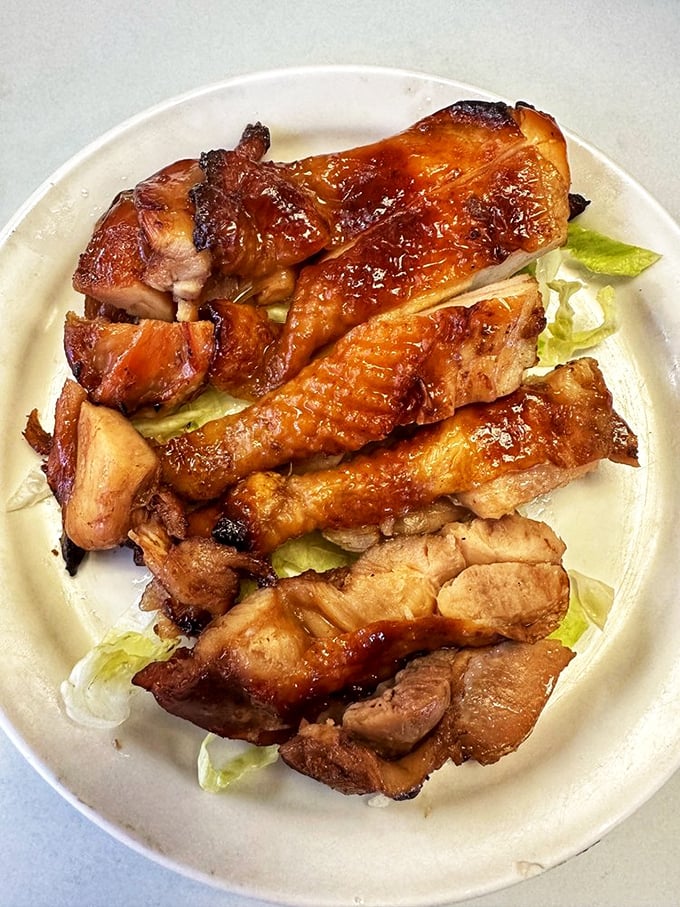 Yakitori that glistens with a glaze so perfect it belongs in a museum. Each piece looks like it was personally introduced to the grill at exactly the right moment.