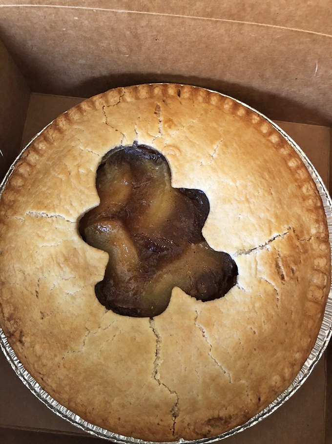 Pies, pies, as far as the eye can see! This display case is like a treasure chest for your taste buds.