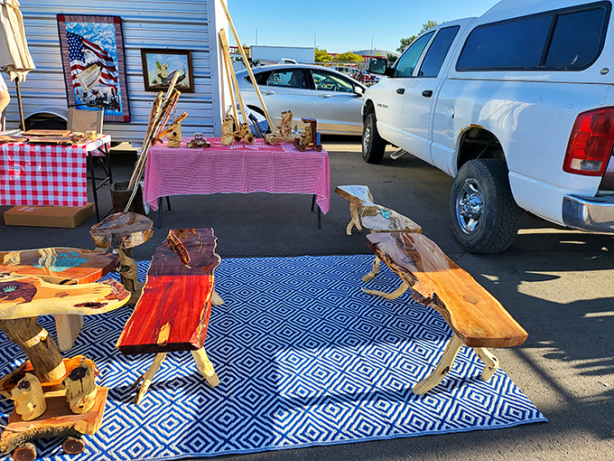 These handcrafted benches are begging for a cozy corner in your home. Who knew relaxation could look so ruggedly chic?