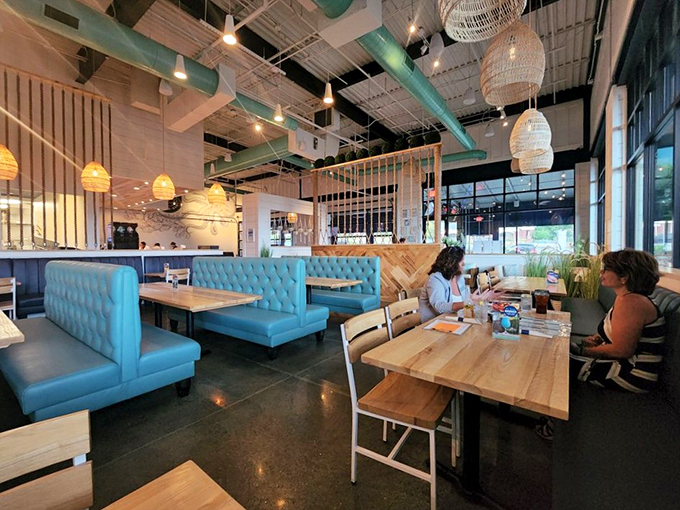 These booths aren't just seats, they're your personal ocean-view cabanas. Minus the sand in uncomfortable places.