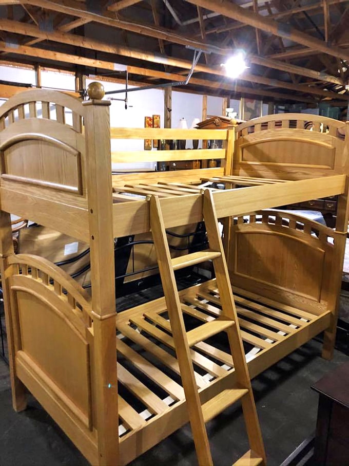 Bunk beds that dreams are made of! Perfect for kids, or adults reliving their summer camp glory days.