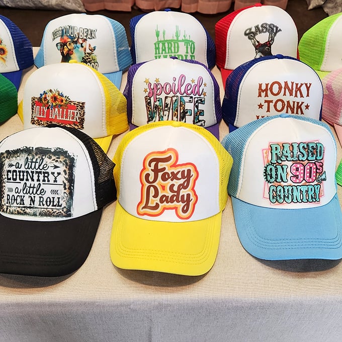 Hat-tastic humor on display! These cheeky caps are like wearable dad jokes &ndash; perfect for turning heads and sparking conversations.