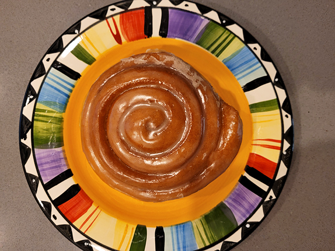 Spiral into deliciousness! This cinnamon roll isn't just dessert, it's a warm, gooey hug for your taste buds. Resistance is futile.
