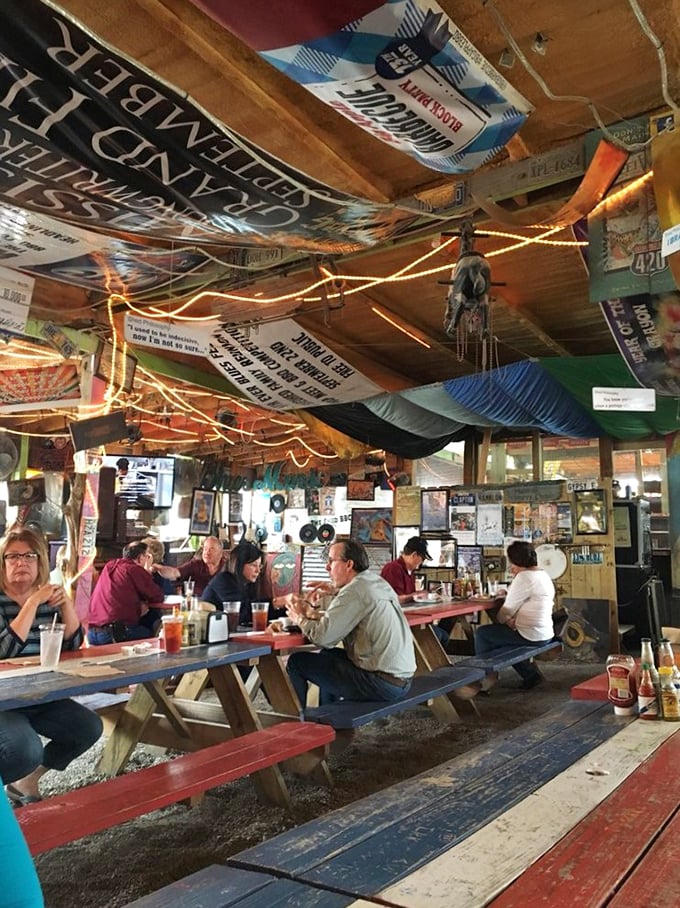 Pull up a bench and join the party! At The Shed, strangers are just friends you haven't shared a rib with yet.