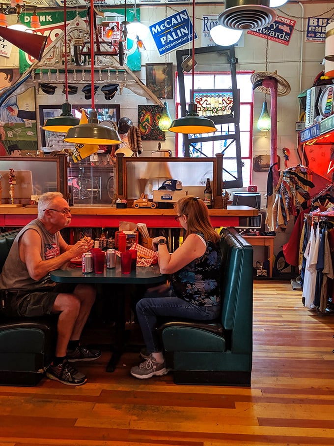 Dinner and a show? The real entertainment here is watching fellow diners try to decide where to look first &ndash; the menu or the memorabilia.