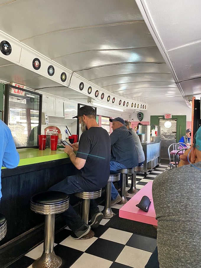 Pull up a stool and join the regulars! At Angel's counter, strangers become friends, and everyone's united in the pursuit of the perfect patty.