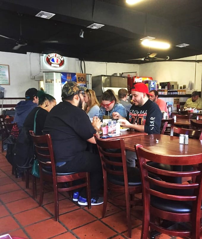 A full house isn't just a winning poker hand&mdash;it's a typical day at Juan in a Million. These happy diners know the secret to starting the day right.