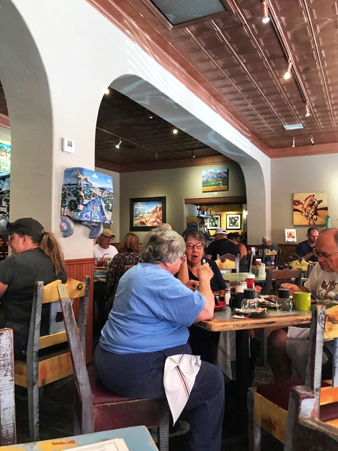 Where strangers become friends over green chile and coffee. This place has more warm fuzzies than a teddy bear convention!