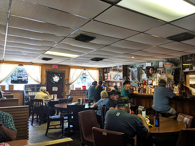 A meeting of the minds at the burger summit. These diners know the secret to world peace might just be hidden in Bud's patties.