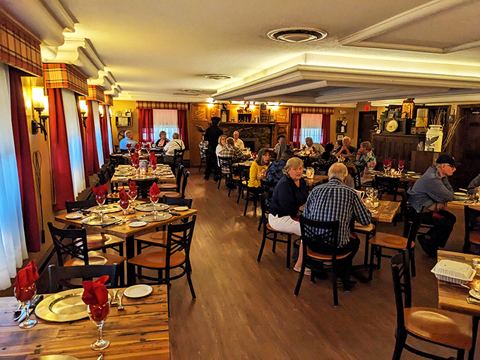 Where strangers become friends over shared love of good eats. Notice the lack of phones? That's the power of great grub.