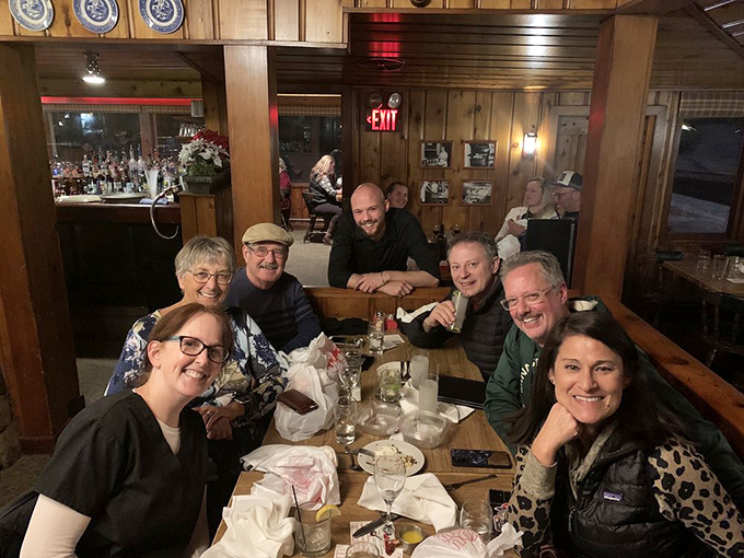 Happy faces and full plates &ndash; the universal language of a great steakhouse. These diners are living their best lives, one bite at a time.
