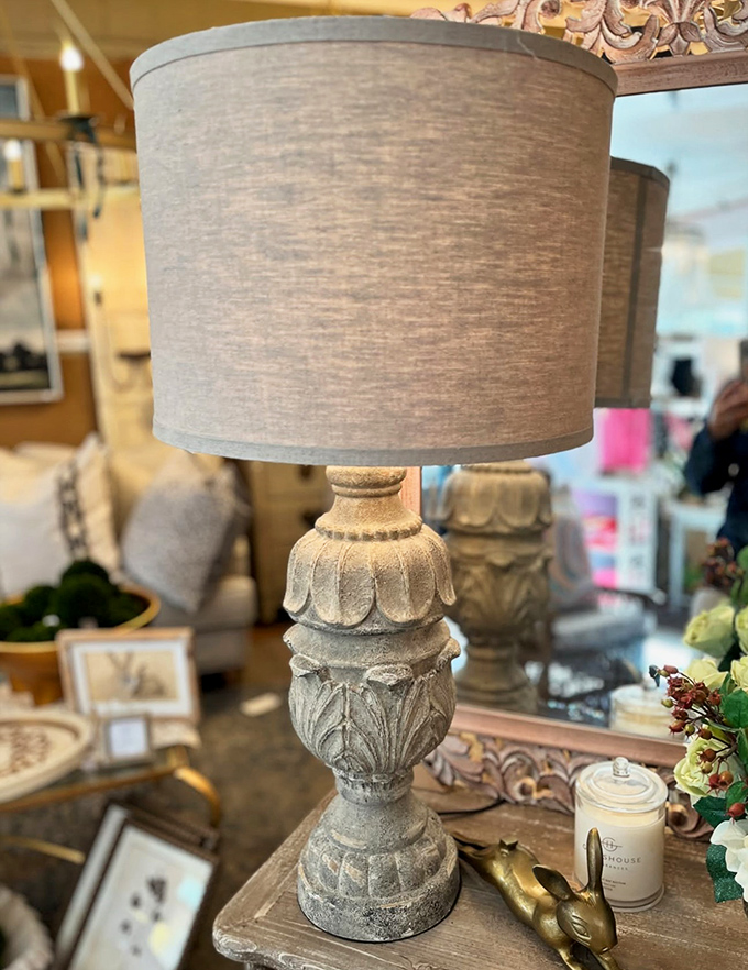 Illuminating elegance! This lamp base could've graced Marie Antoinette's boudoir – now it's ready to class up your living room.