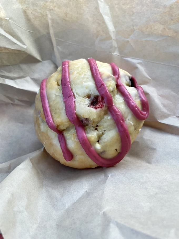 Orange wild berry muffin: nature's candy wrapped in a fluffy package. It's like a fruit salad had a delicious identity crisis.