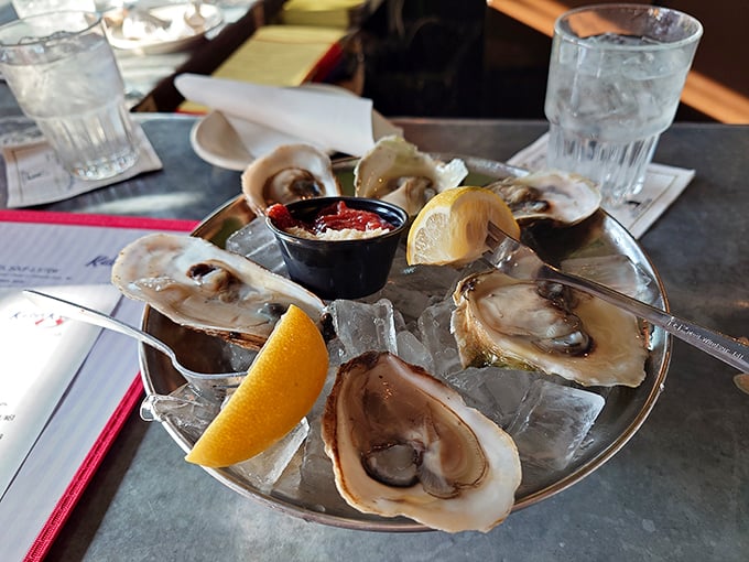Oysters on ice &ndash; nature's perfect appetizer. These briny beauties are like little shots of the sea, no chaser required.