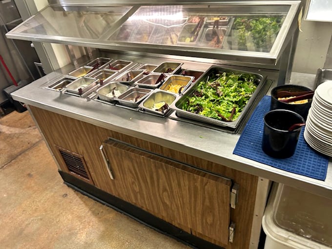 Freshness on parade! This salad bar is so colorful, it could double as a Crayola factory tour.