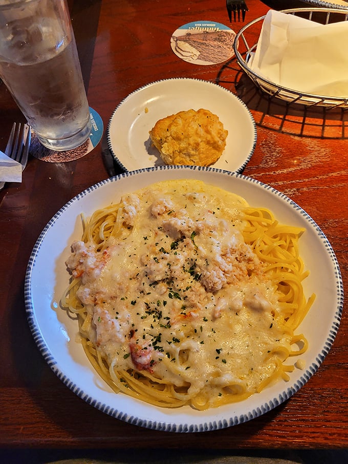 Pasta meets the sea in this creamy delight. It's like a mermaid's favorite comfort food, right here in South Dakota.