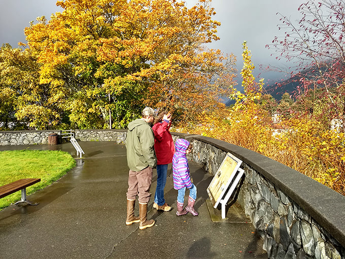 Fall in Sitka: Where leaf-peeping meets history-seeking. It's like a time-traveling autumn festival, minus the pumpkin spice.