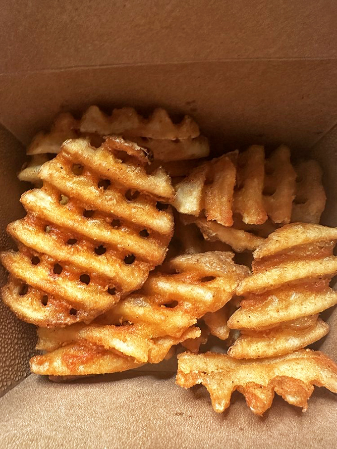 Waffle fries: Because sometimes, your potato just needs to dress up fancy for dinner.