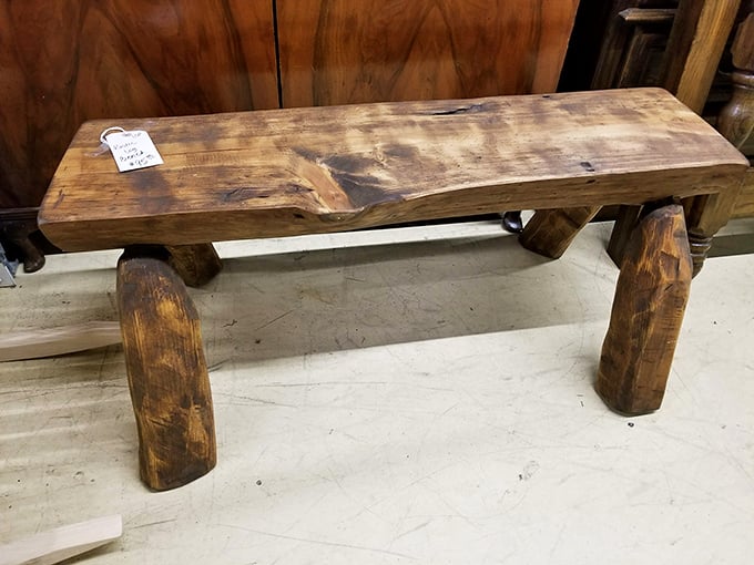This bench has more character than a Tolkien novel. It's not just furniture; it's a conversation starter with legs!