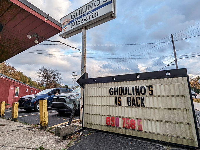 "Ghoulino's is back" &ndash; a sign that promises pizza so good, it'll raise the dead (or at least your spirits). This place is serving up slices of history with a side of mystery.