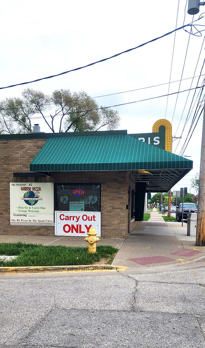 Harris Pizza: Where 'Carry Out Only' isn't a rule, it's an invitation to a pizza party at your place. BYOP: Bring Your Own Pants (elastic waistband recommended).