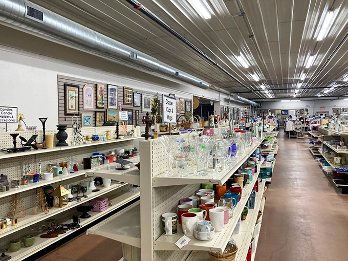 Wall-to-wall wonders! This art section is like a museum where you're allowed to touch &ndash; and take home &ndash; the exhibits.