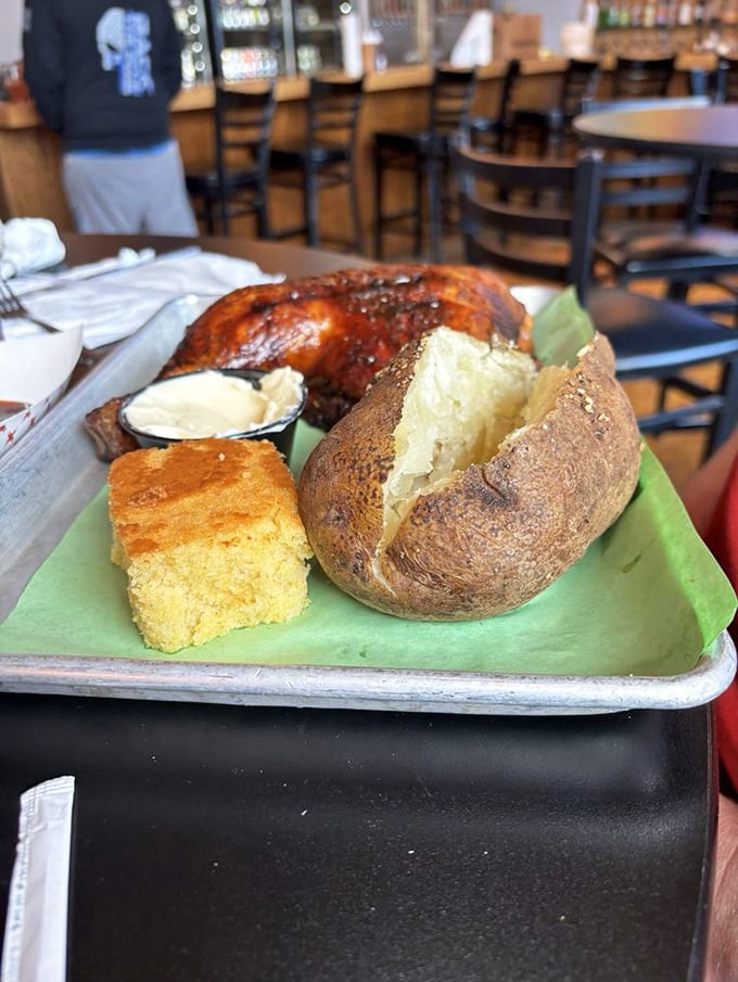 Is it a baked potato or a vessel for all your wildest cheese and bacon dreams? Why not both?